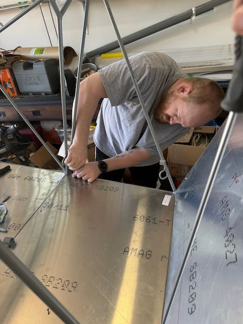 Floor plates in place, starting to set the vertical stab | Builder's Logs