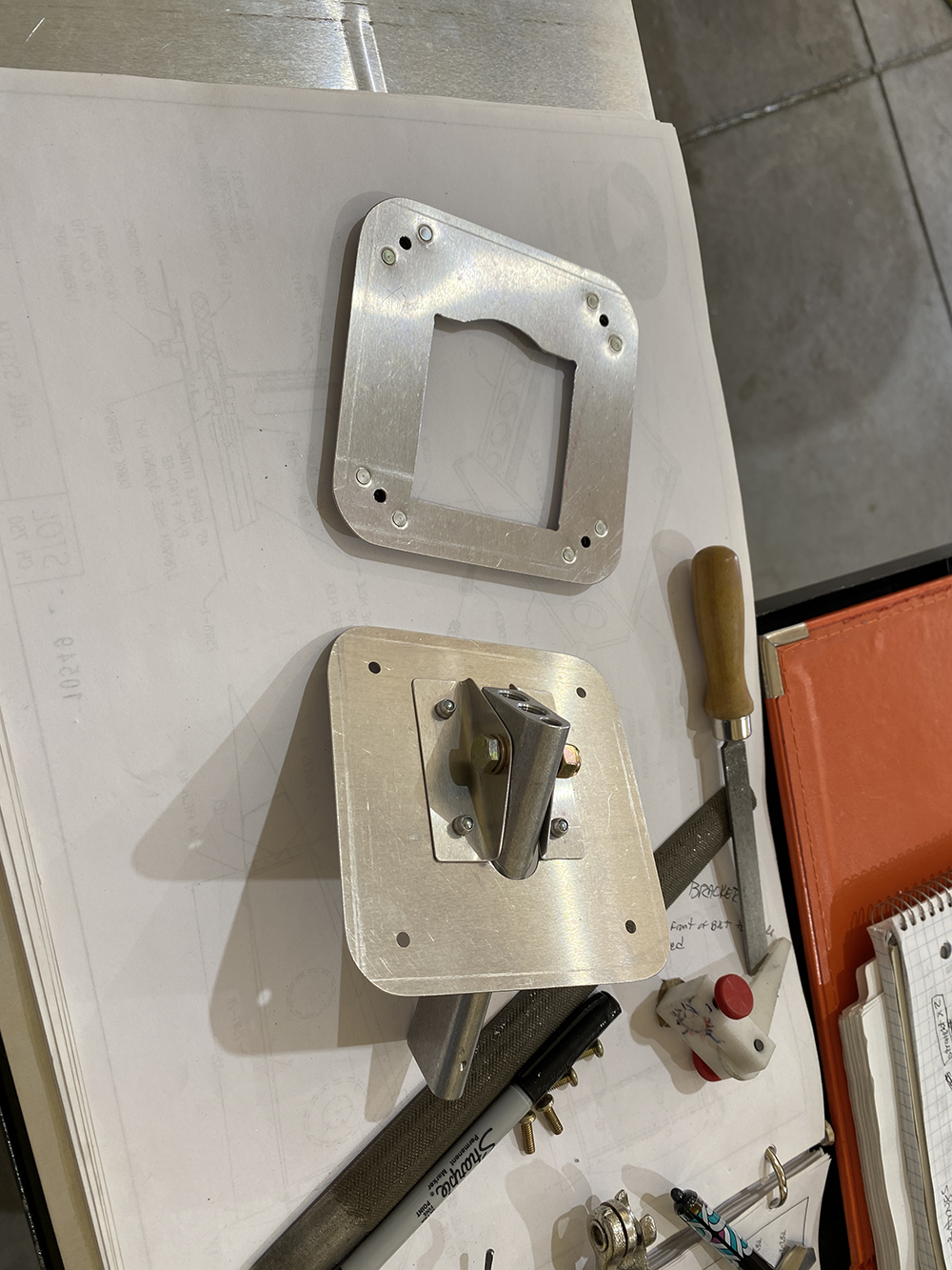 AOA probe mounting plate fabrication | Builder's Logs